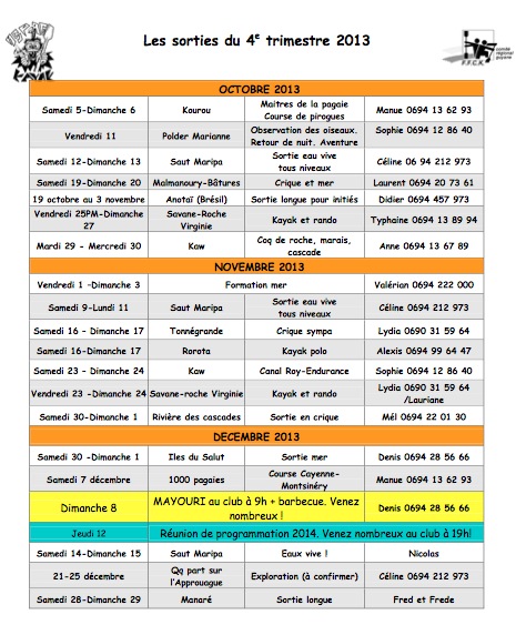 Programme 4ème trimestre 2013 – ASPAG